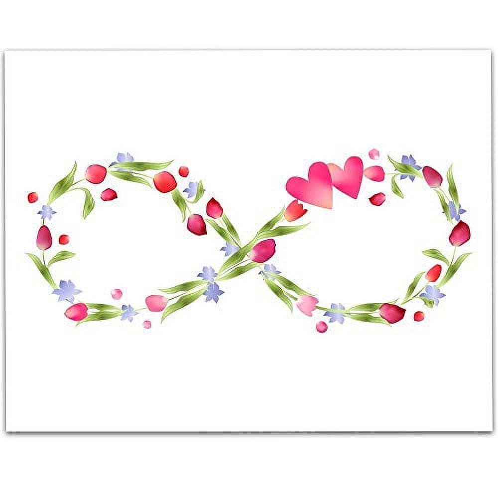 Flower Infinity Symbol - 11x14 Unframed Art Print - Great Home/Living ...