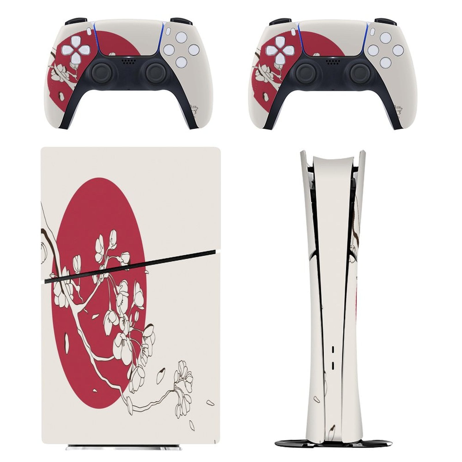 Flower, Japanese PS5/PS5 Slim Digital Disc Skin Sticker For Console And ...