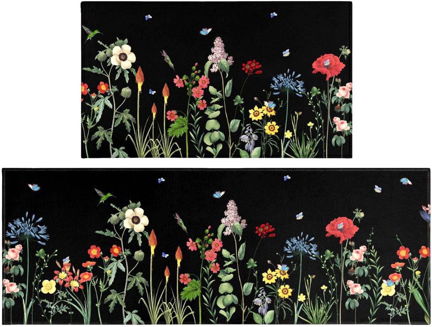 Flower Kitchen Rugs Summer Floral Kitchen Rugs and Mats Summer Kitchen ...