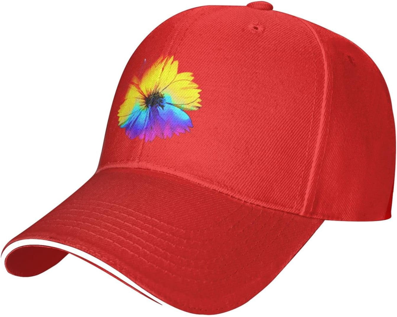 Flower LGBT Gay Pride Baseball Cap Men Ponytail Hat Women Dad Hat Sun ...