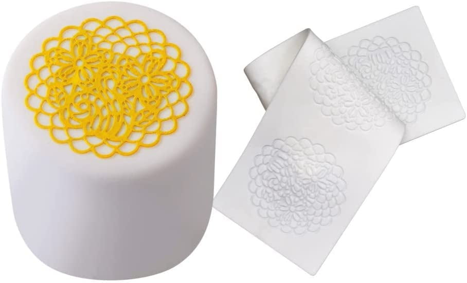 Flower Lace Silicone Mold Cake Side Decorating Mould Sugar Sieve ...