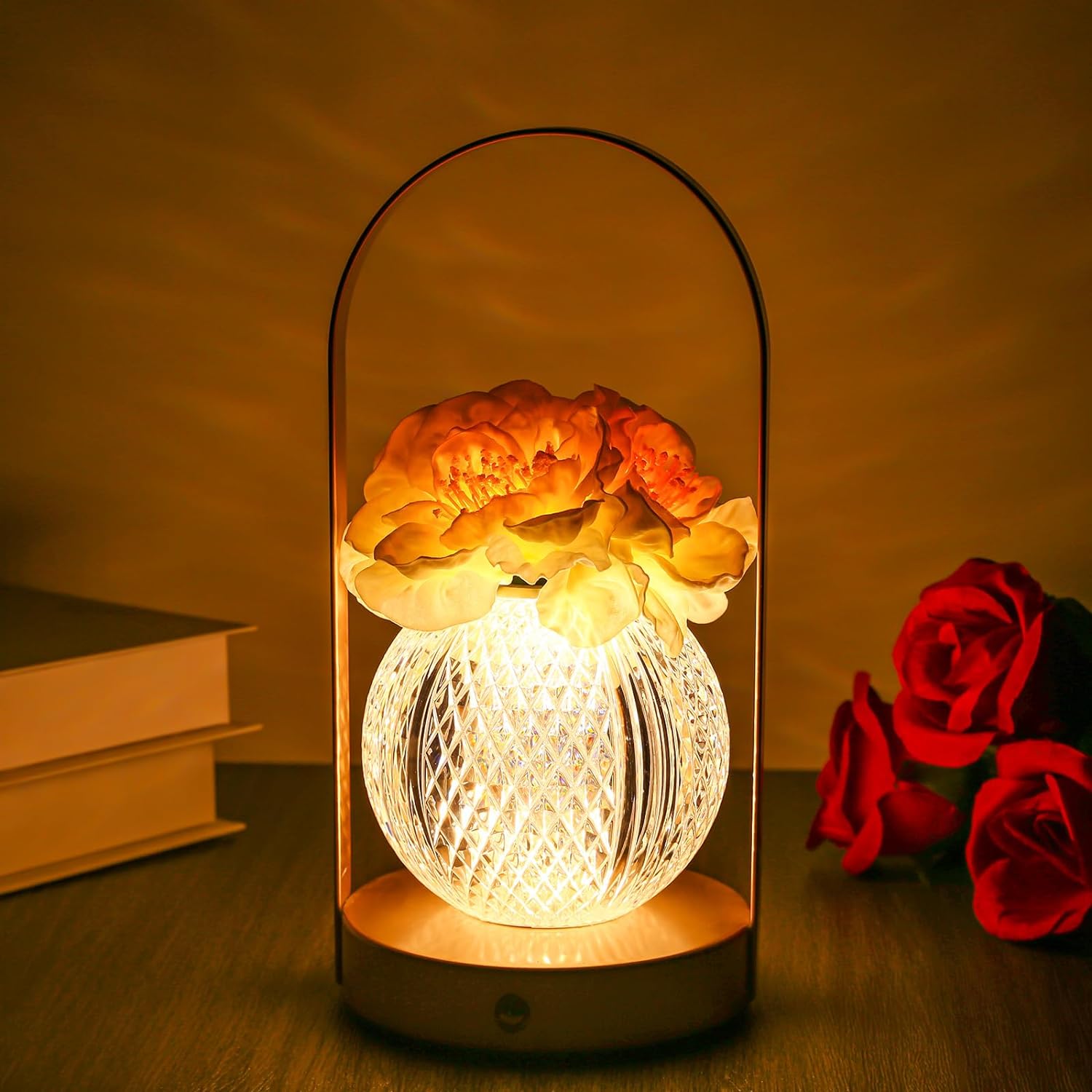 Flower Lamp, Rechargeable Cordless Table Lamp, Touch Tulip Lamp ...