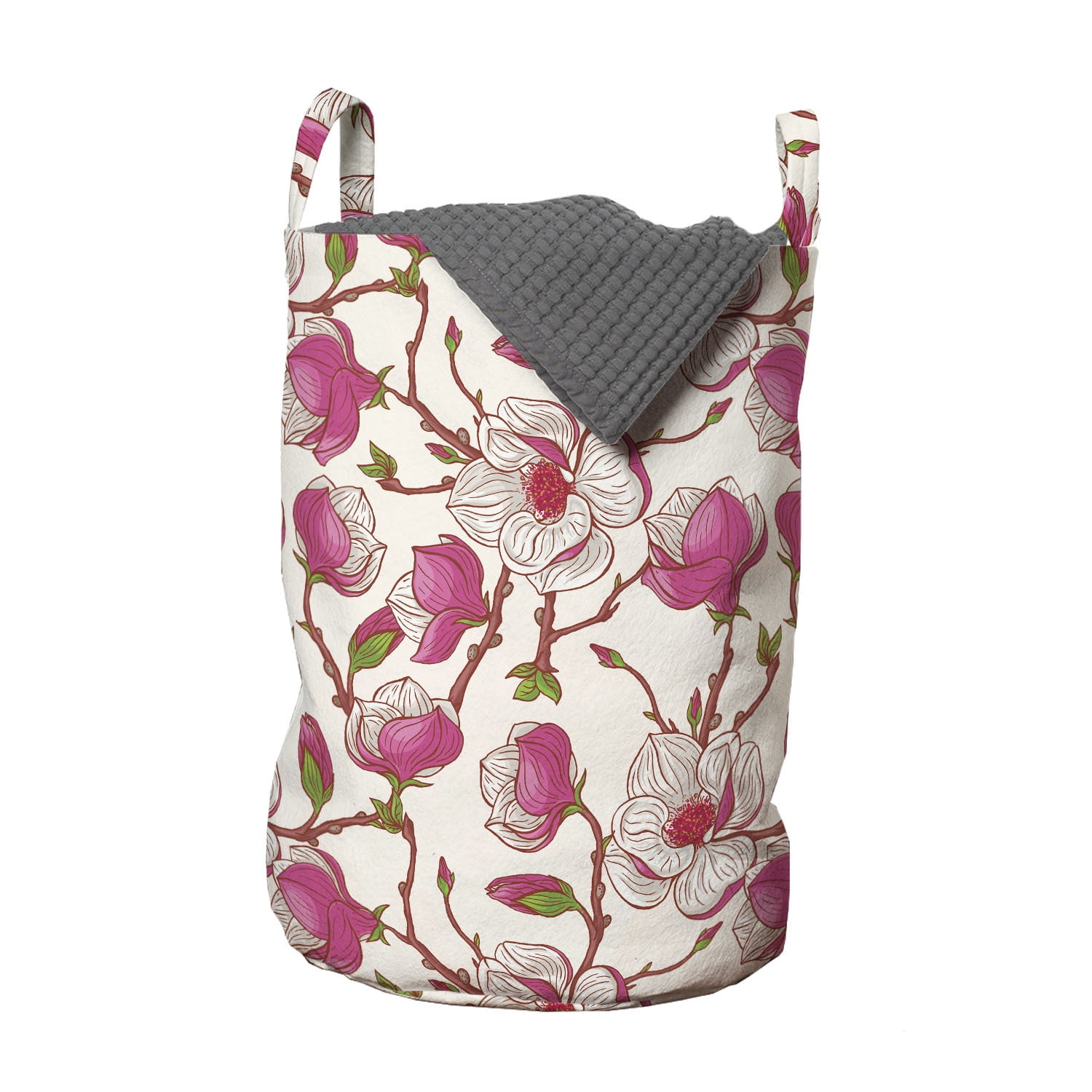 Flower Laundry Bag, Romantic Spring Branches Bursting into Flowers Pink ...