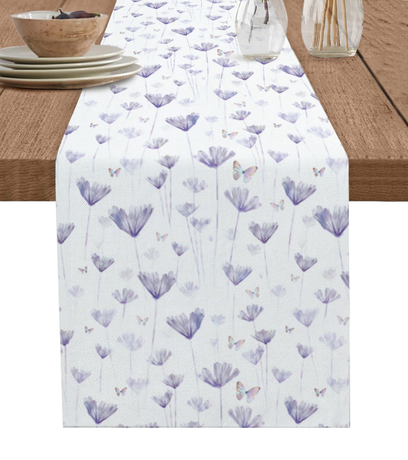 Flower Leaf Dragonfly Table Runner ration Home r Dinner Table ration ...