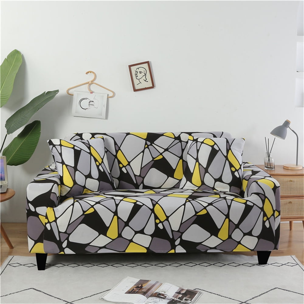 Flower Leaf Sofa Cover Pineapple Geometric Pattern Elastic Full Package ...