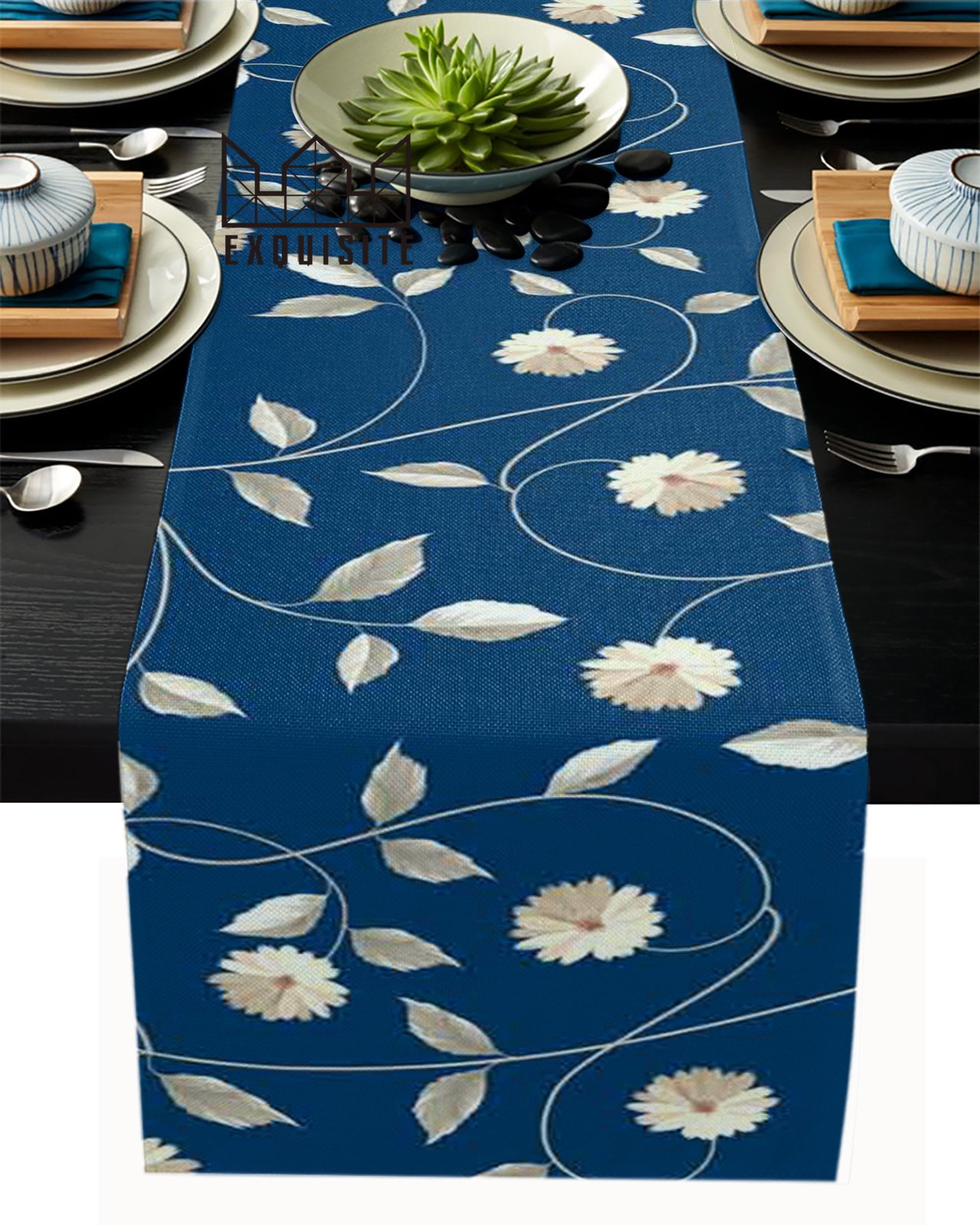 Flower Leaves Rattan Blue Coffee Table r Dining Table r Wedding Table ...