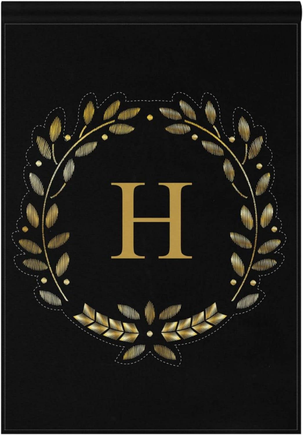 Flower Letter H House Flag Double Sided, Family Last Name Initial ...