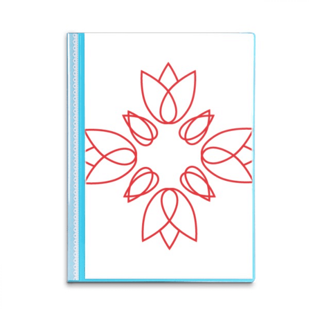 Flower Line Flower Pattern Book Sheet Protectors Portfolio Binder ...