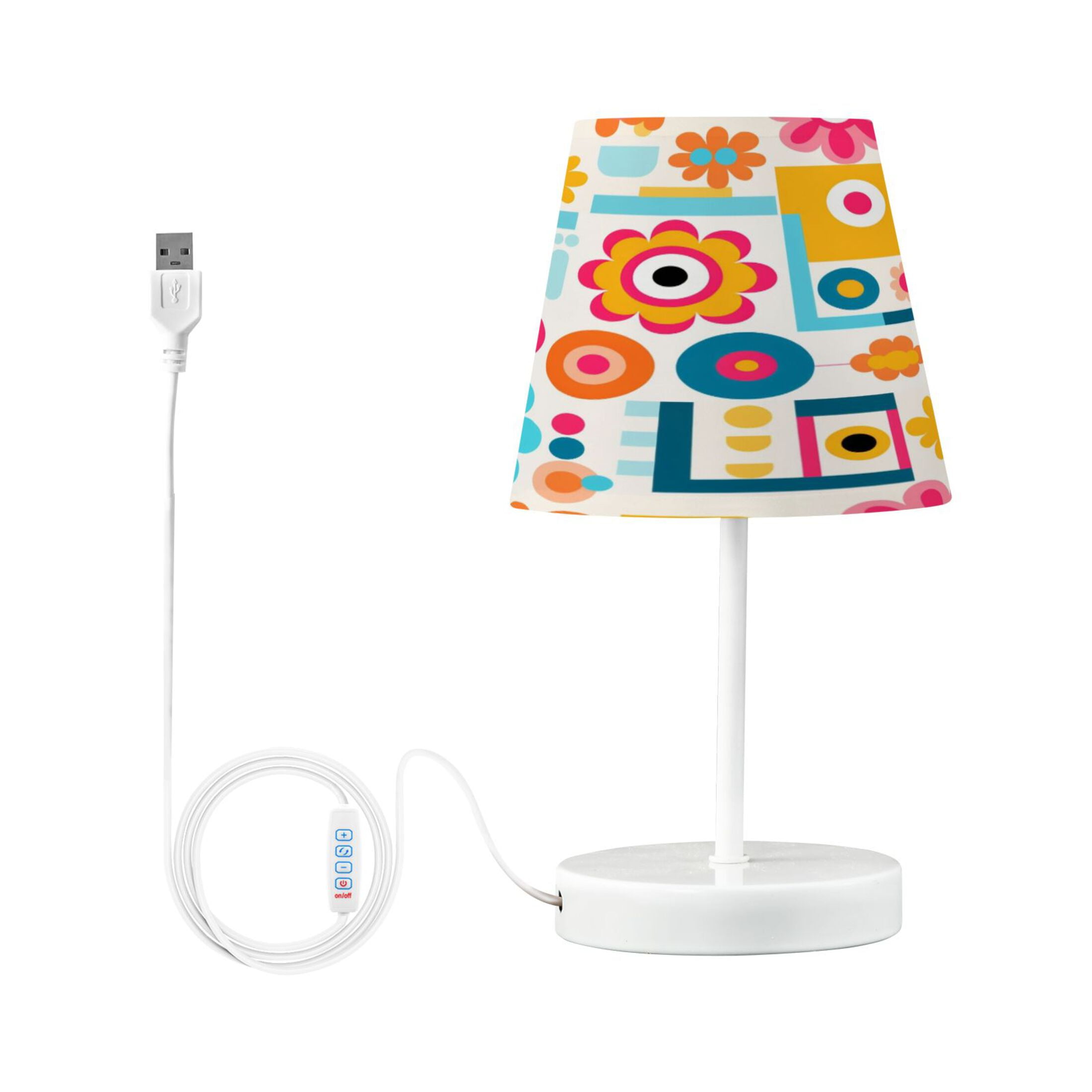 Flower Line Symbol Desk Lamp LED Table Nightstand Lamps with 3 Color ...