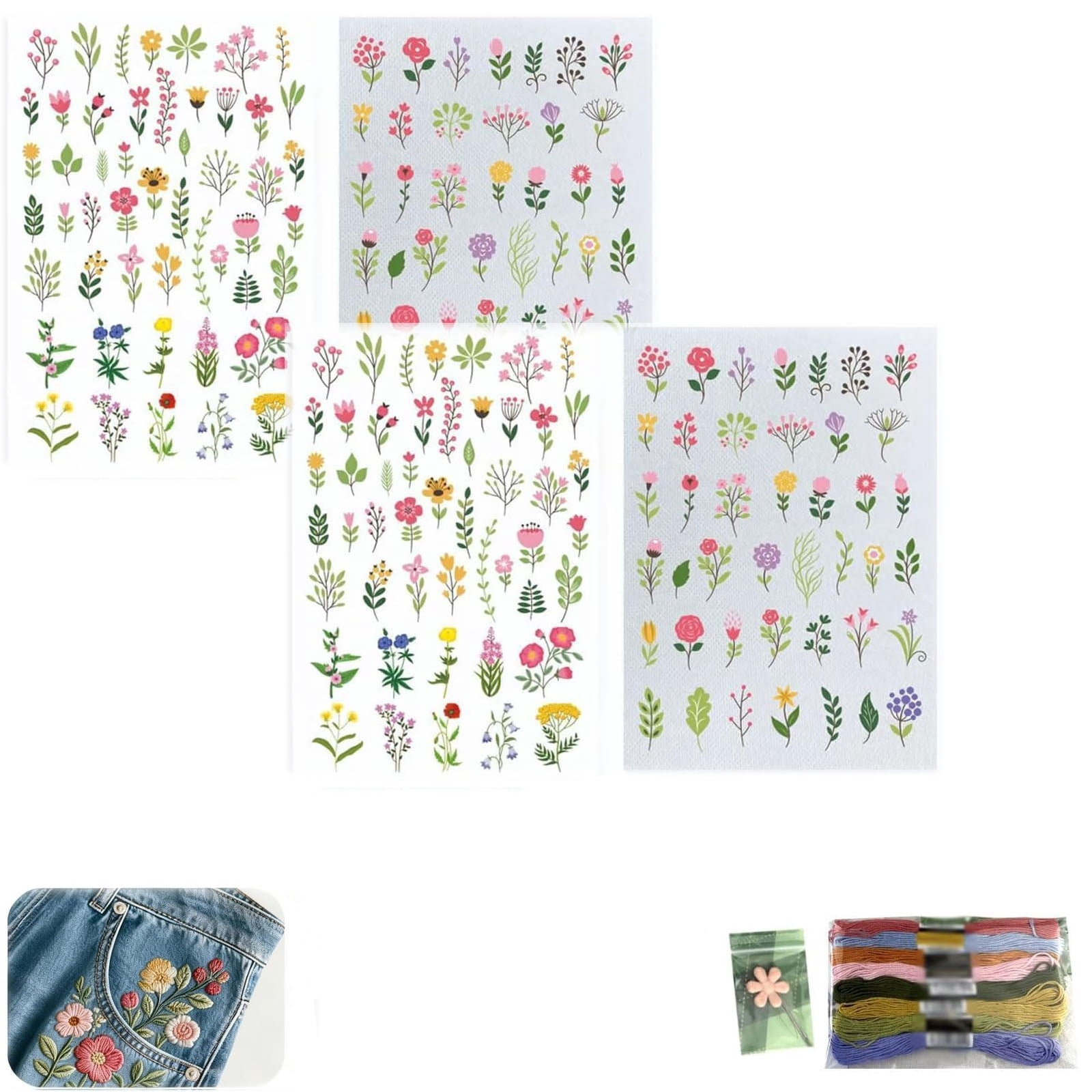 Flower Lines Designed Flower Border Patterns Embroidery Patterns ...