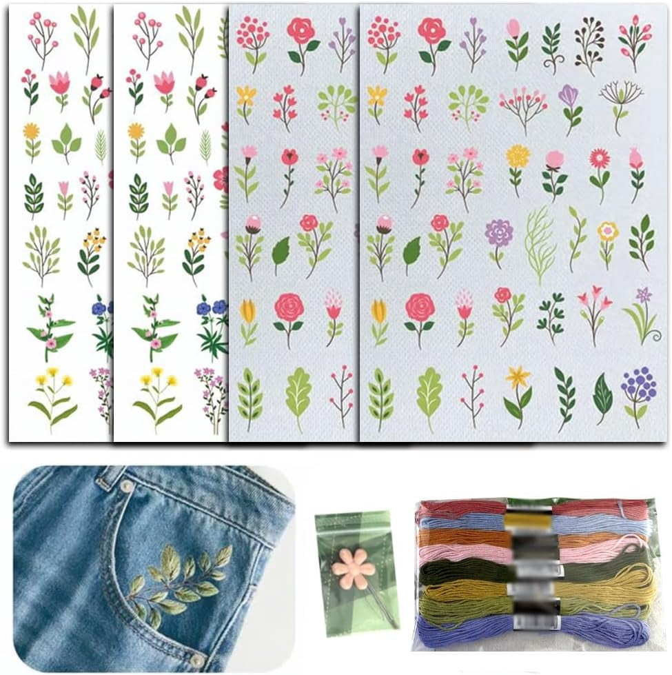 Flower Lines Designed Flower Border Patterns Embroidery Patterns ...