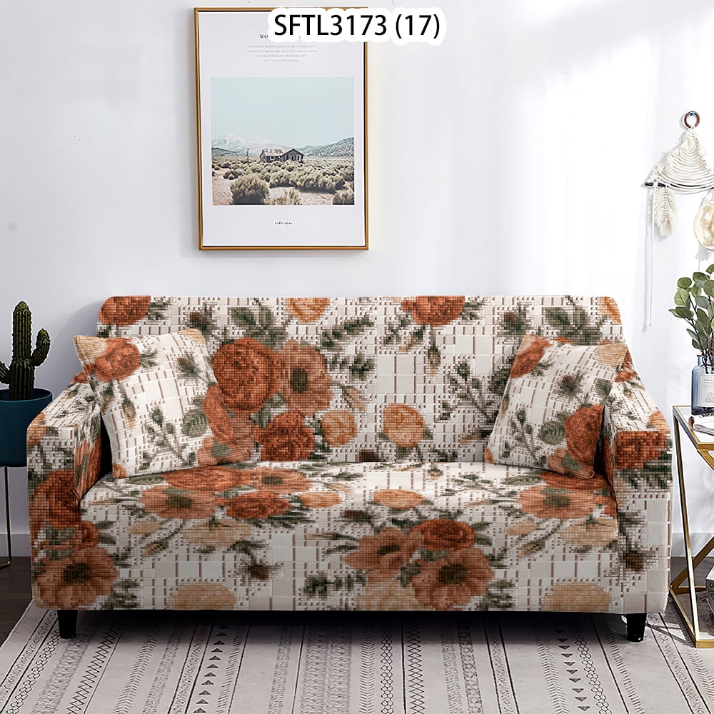 Flower Living Room Flower sofa Stretch Sofa Cover Modern Combination ...