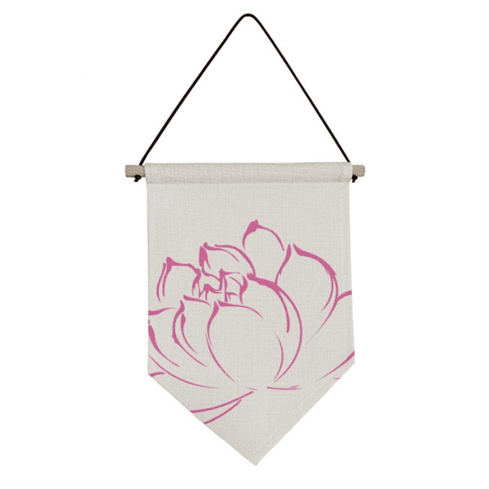 Flower Lotus Flower Pattern Canvas Flag Hanging Wall Art Decor Banner ...