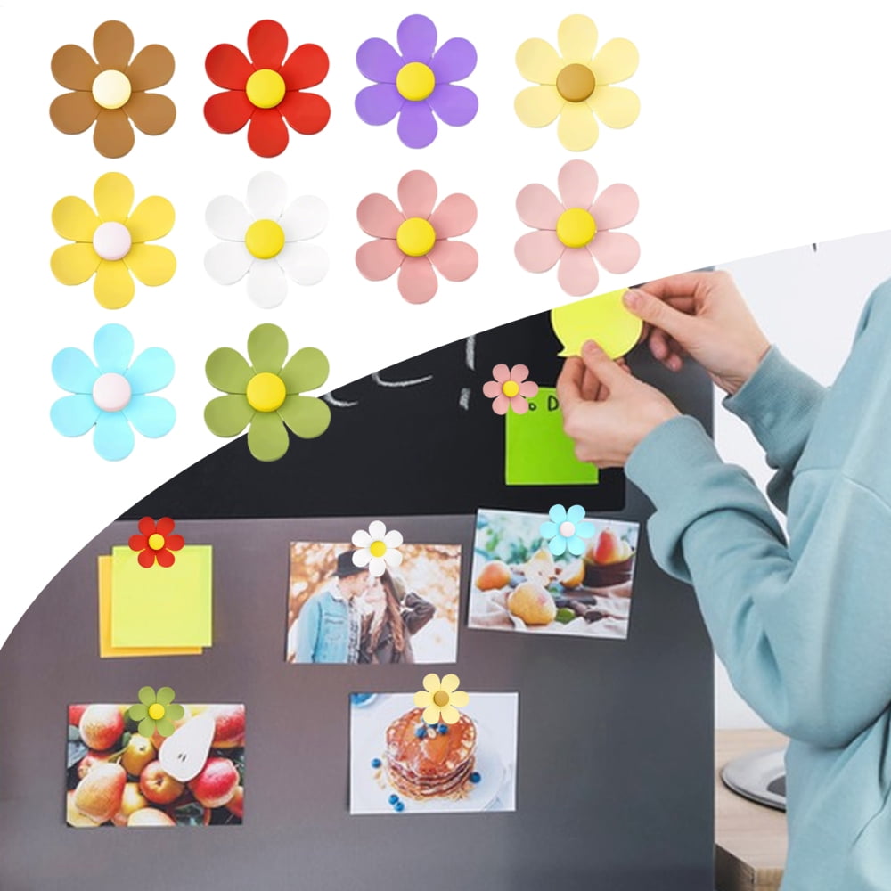 Flower Magnets Whiteboard Magnets Set of 10 Cute Colorful Floral ...