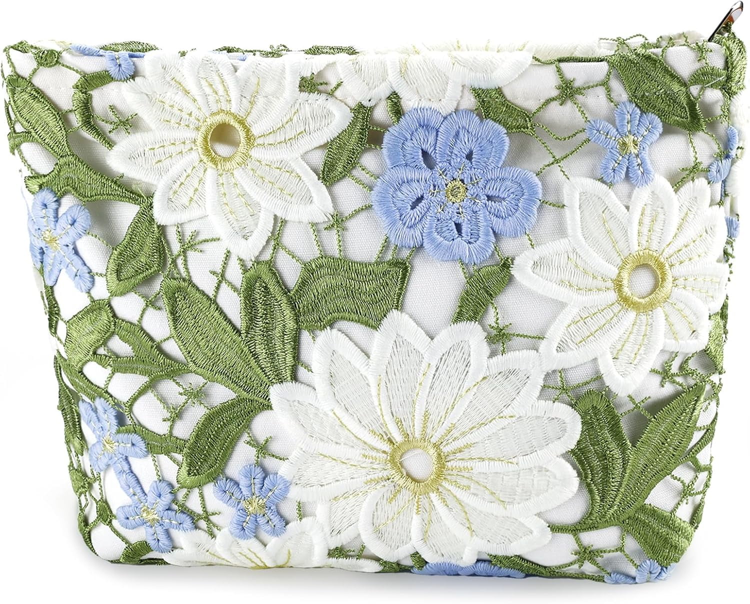 Flower Makeup Bags Travel Large Floral Cosmetic Bag for Women Cute ...