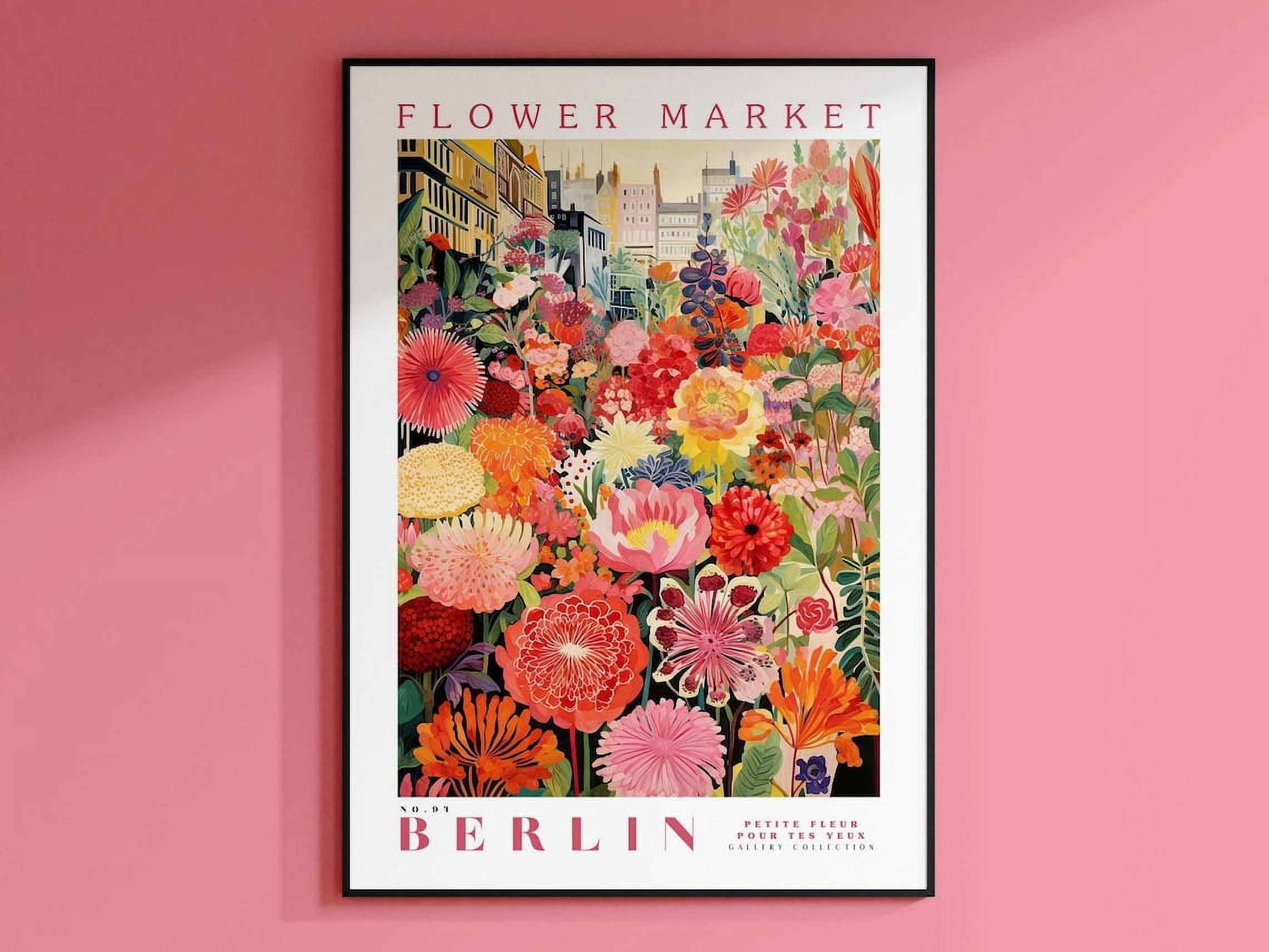 Flower Market Berlin Print, Germany Travel Art, Summer Sunflower ...