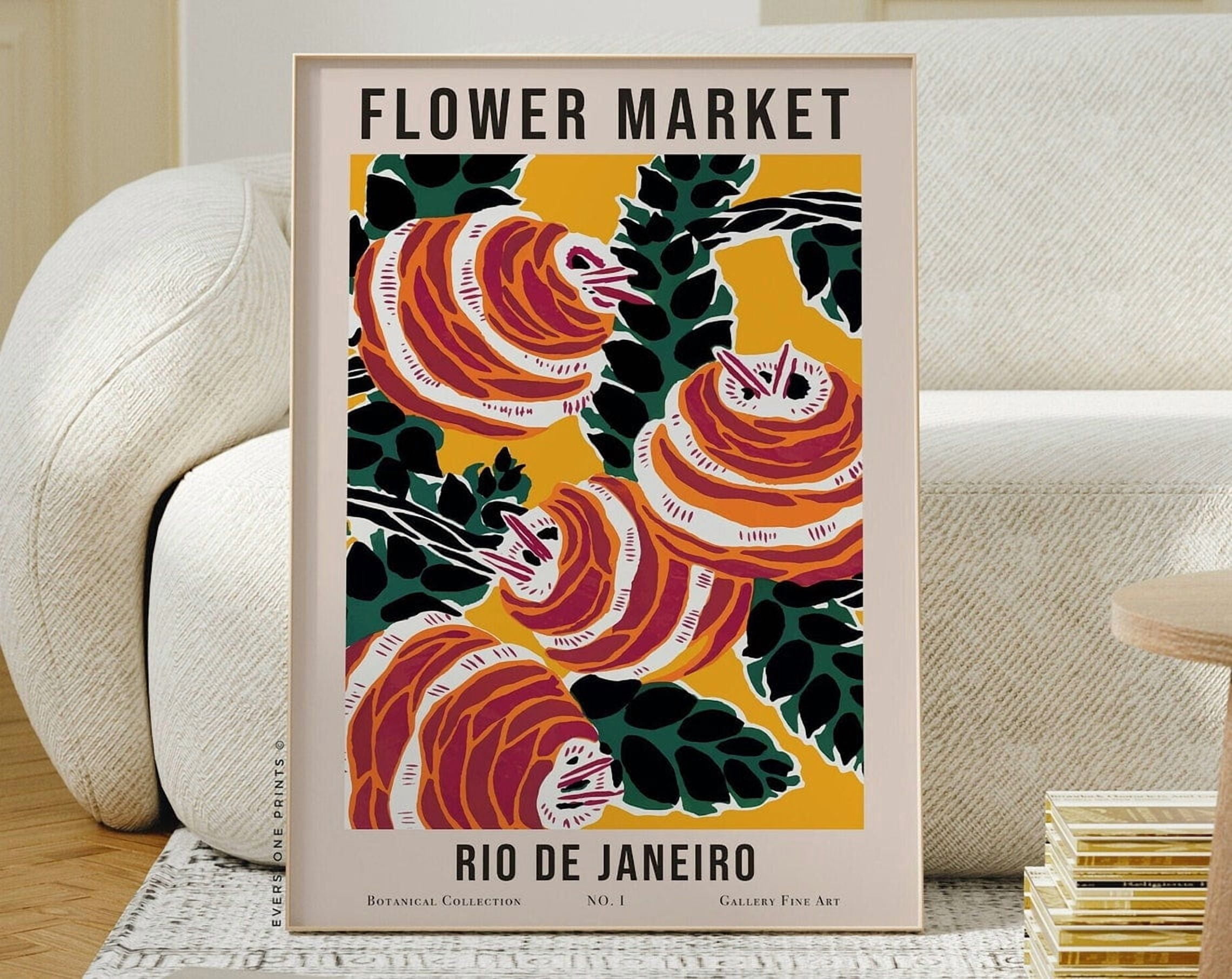 Flower Market Print Flower Market Poster Flower Print Botanical Wall ...