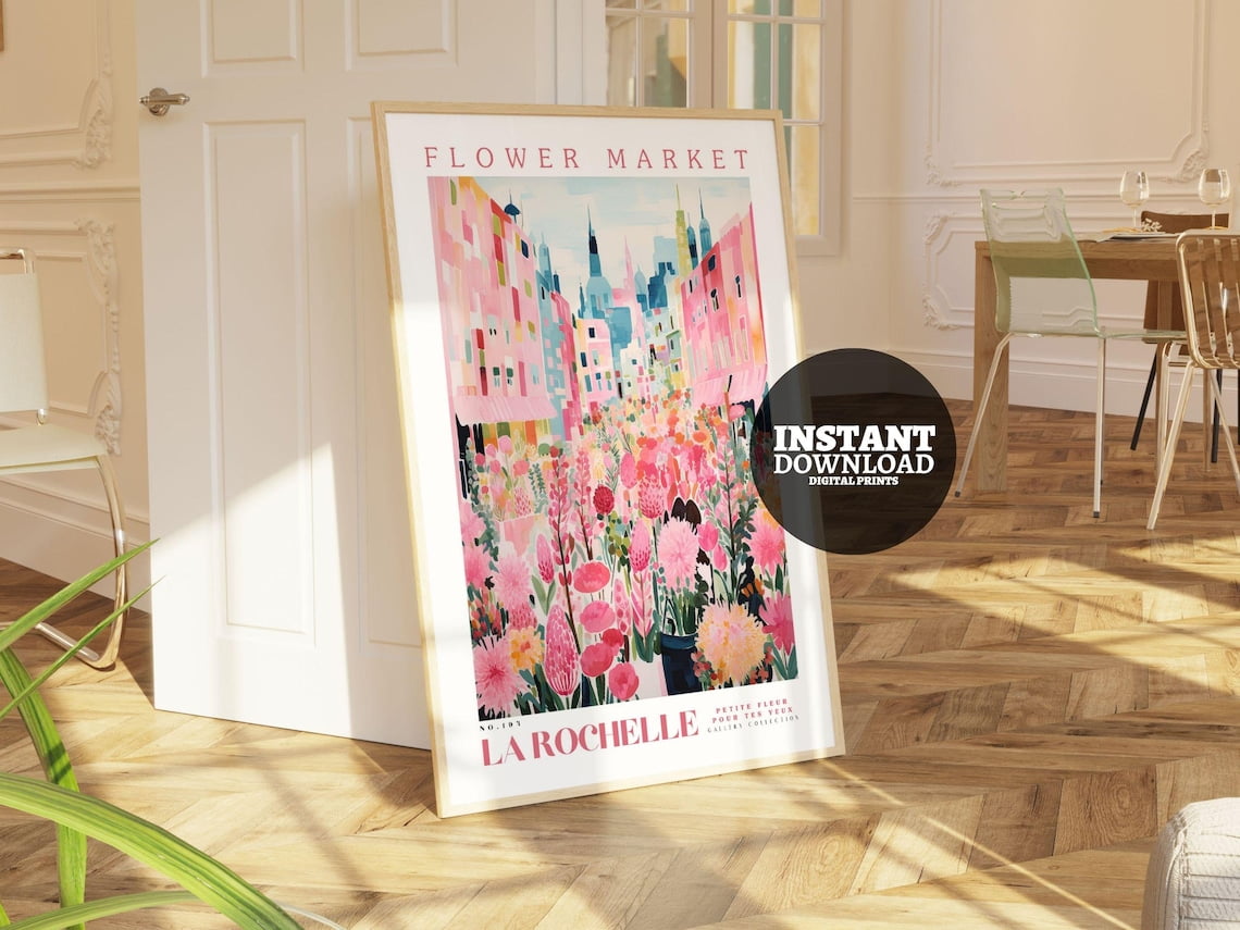 Flower Market Print, Larochelle Print, Botanical Prints, Prints ...