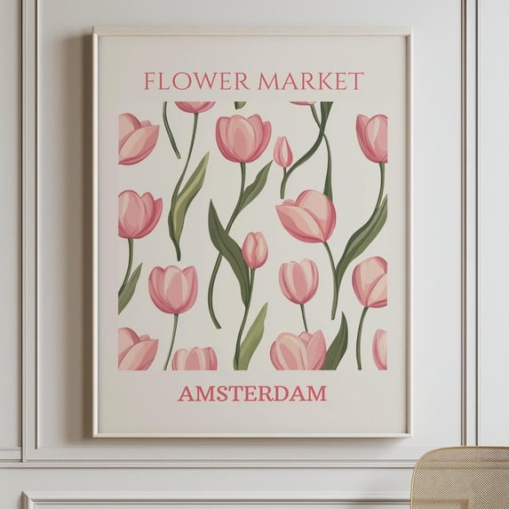 Flower Market Print Seoul Flower Market Art Spring Floral Print Digital ...