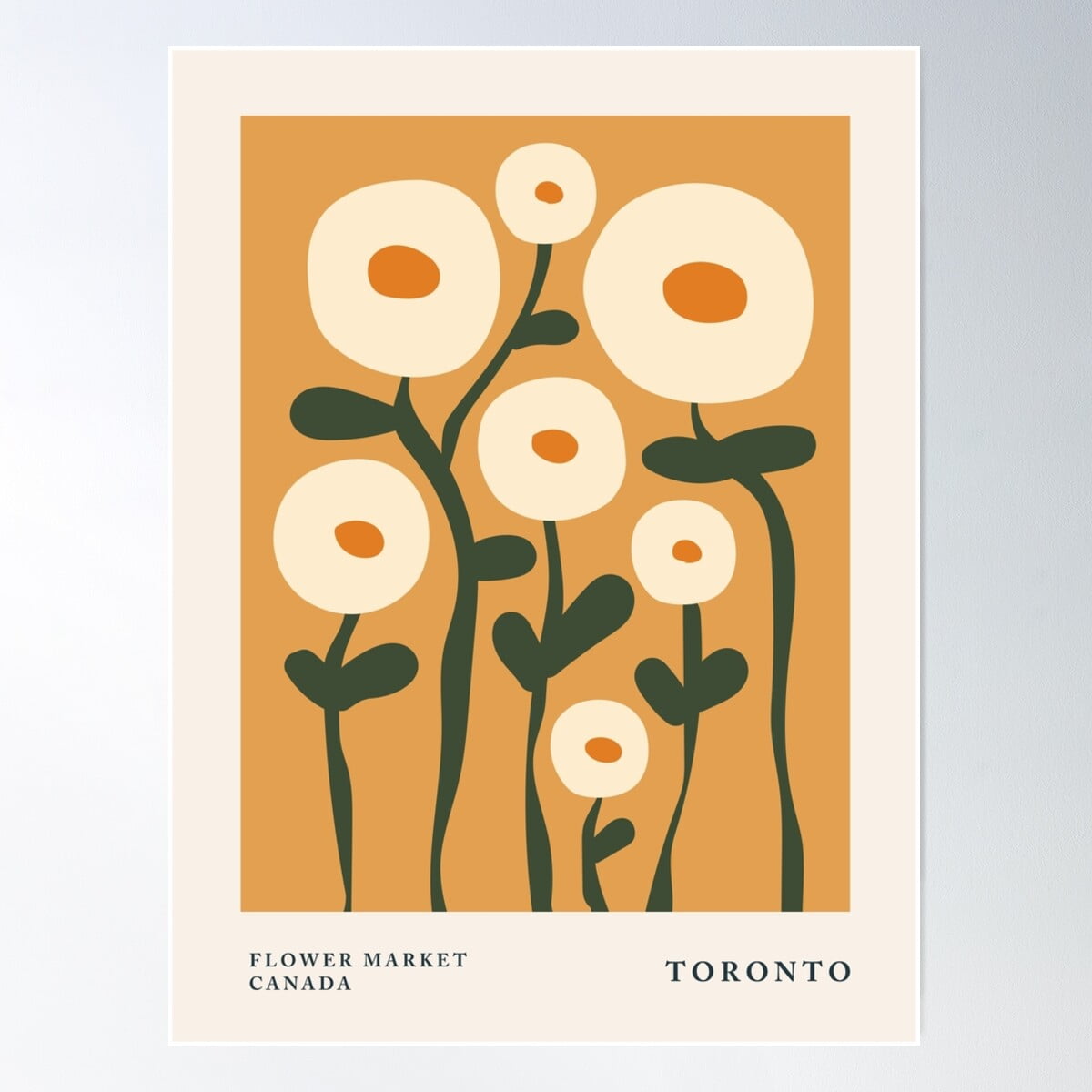 Flower Market Print, Toronto, Abstract Yellow Flowers, Posters ...