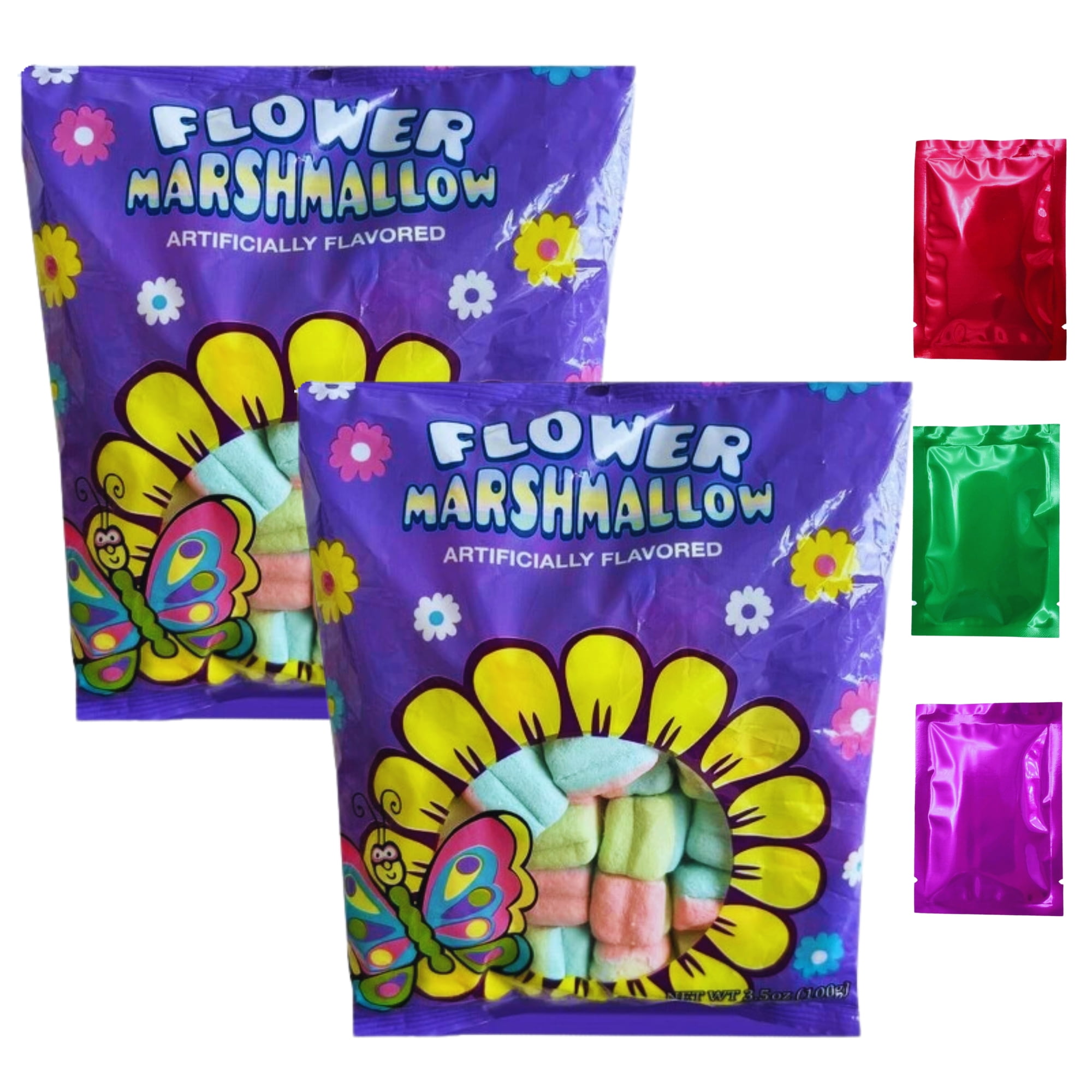 Flower Marshmallow Candy, 3.5oz Sweet Artificially Flavored Mallows ...