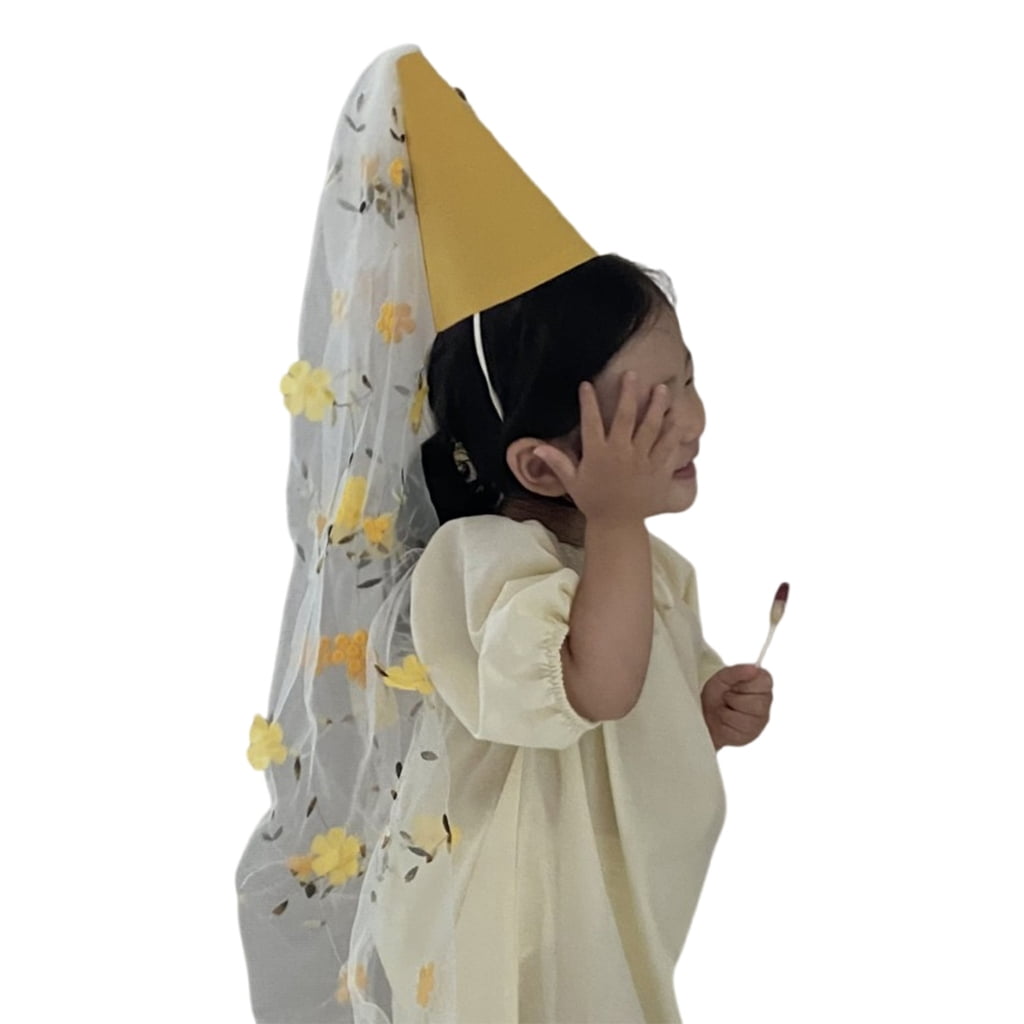 Flower Mesh Veil Party Hat For Women Kid Girl Birthday Parties Baby ...