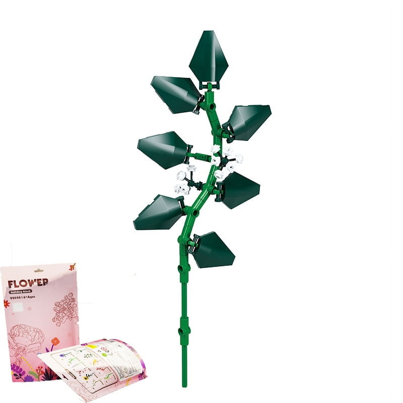 Flower Model Building Blocks 3D Bouquet Plants Sunflower Rose Bricks ...