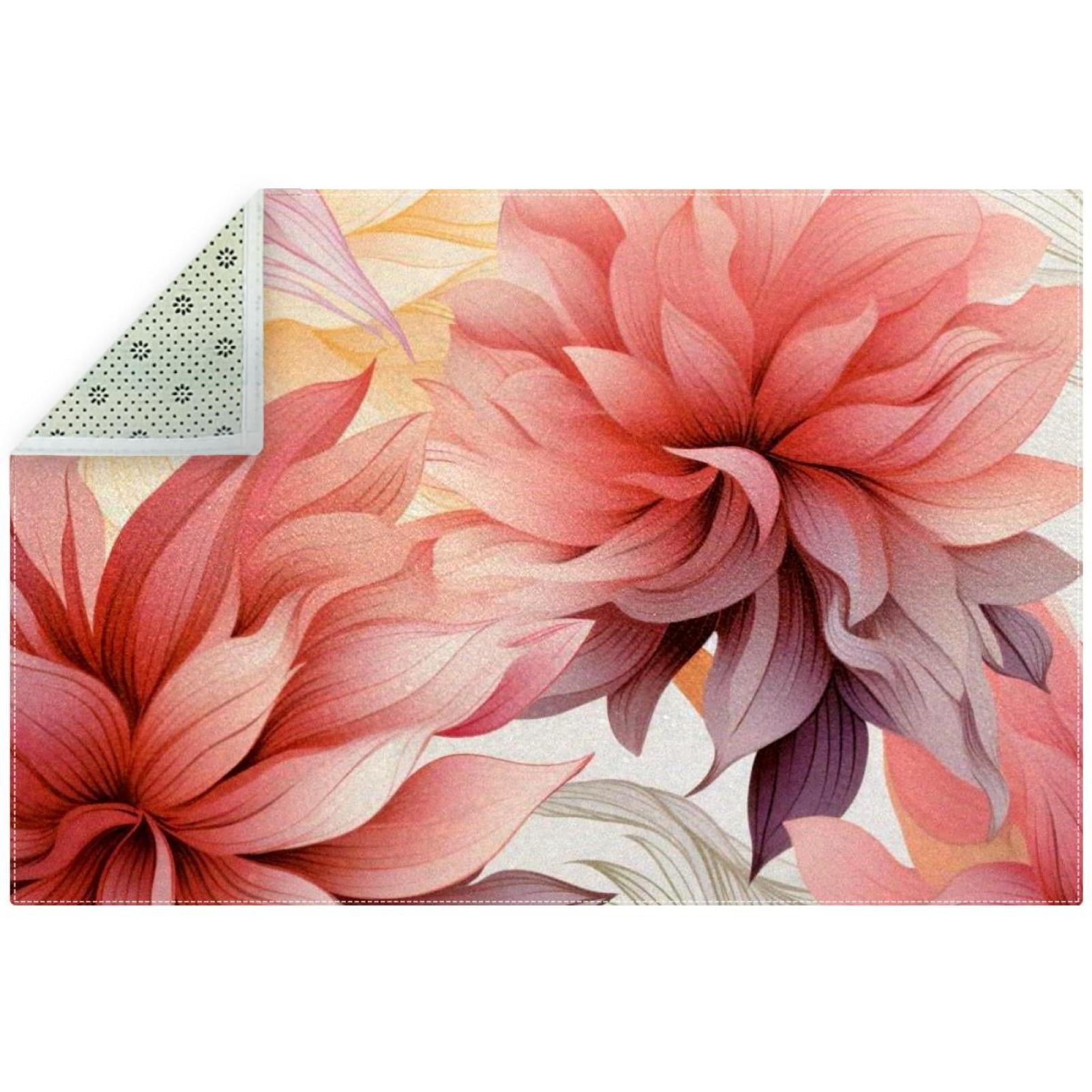 Flower Modern Geometric Polyester Area Rug - Grey and White ...