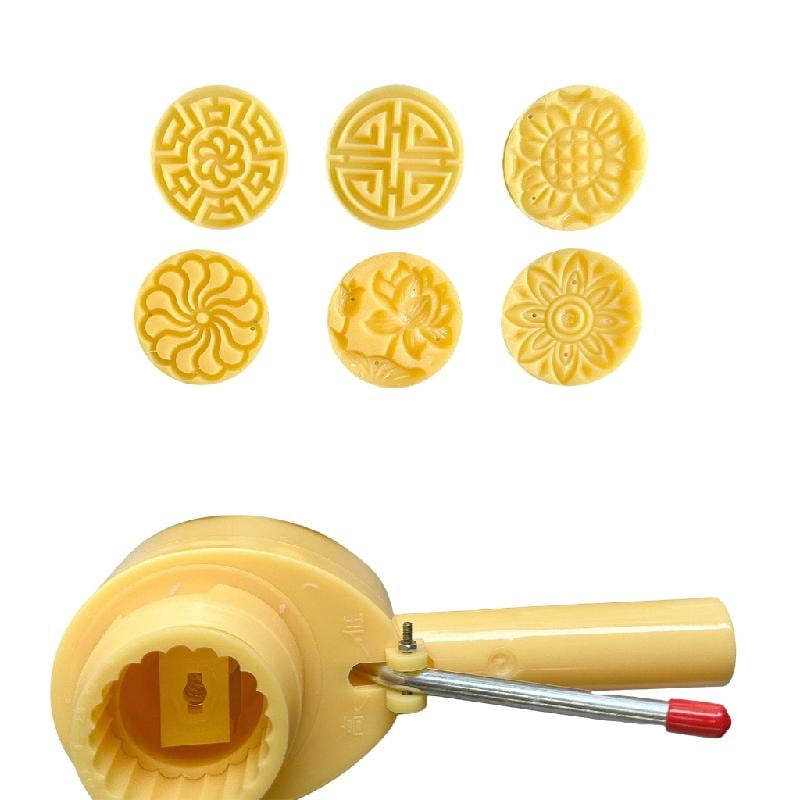 Flower Moon Cake Molds Cookie Stamps Hand Pressure Moon Cake Baking ...
