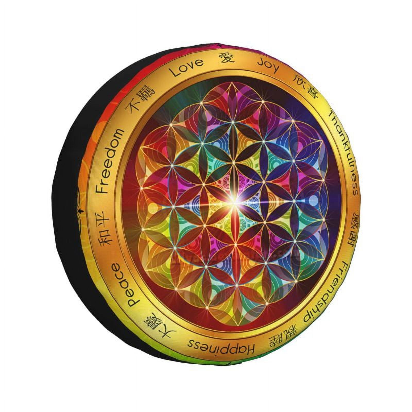 Flower Of Life In Lotus Mandala Spare Tire Cover for Hummer Zen Yoga ...