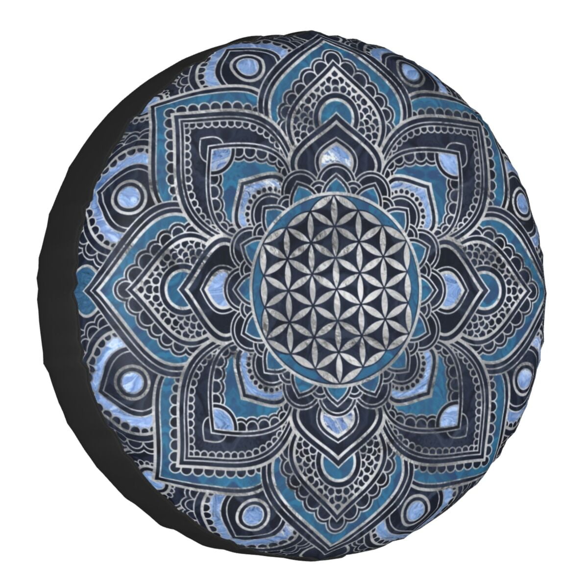 Flower Of Life In Lotus Mandala Spare Wheel Tire Cover Zen Yoga ...