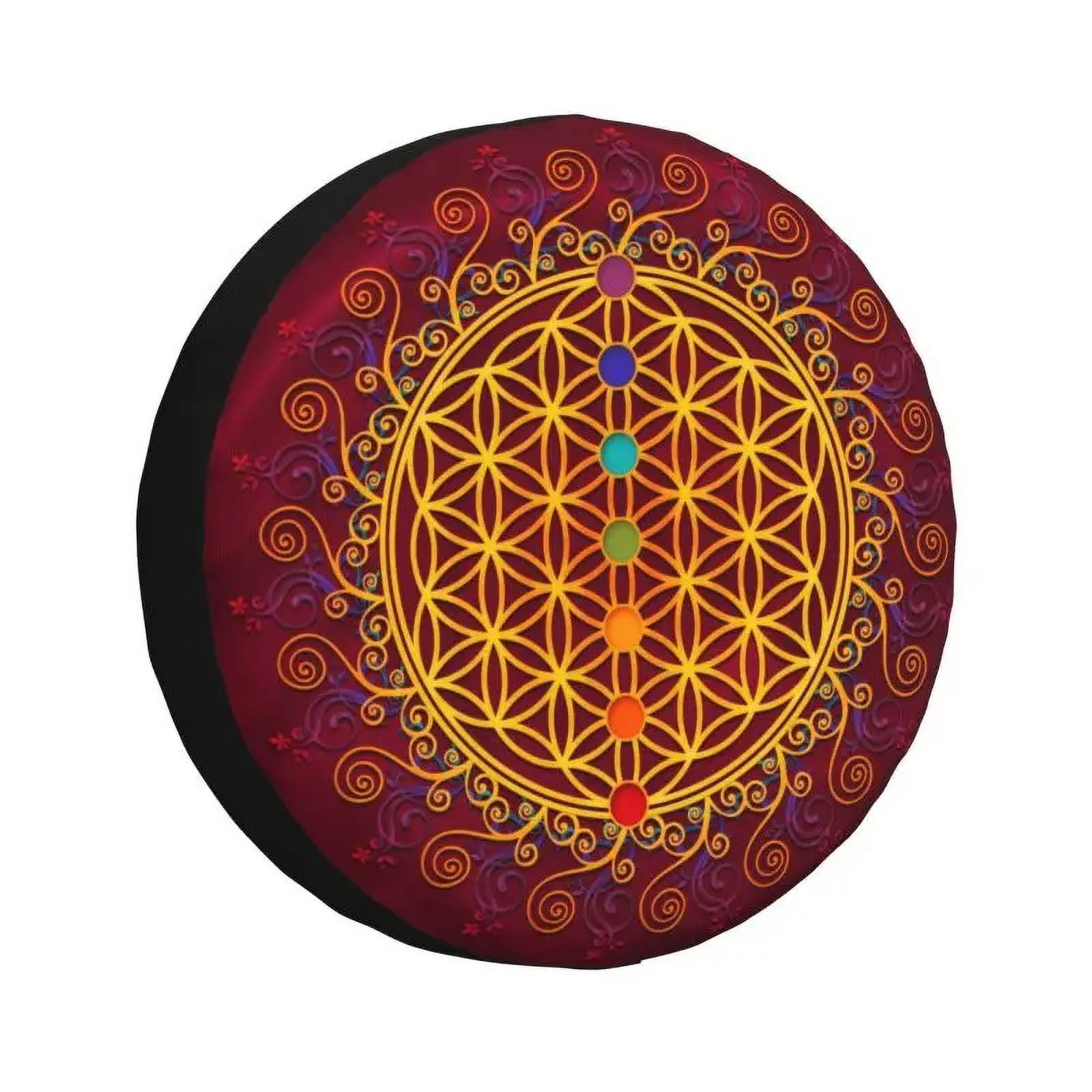 Flower Of Life In Lotus Mandala Spiritual Spare Tire Cover for Sacred ...