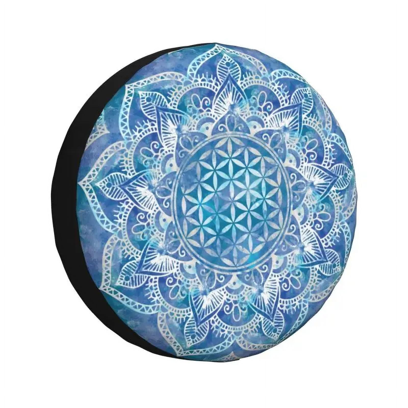 Flower Of Life In Lotus Mandala Spiritual Spare Tire Cover for Sacred ...
