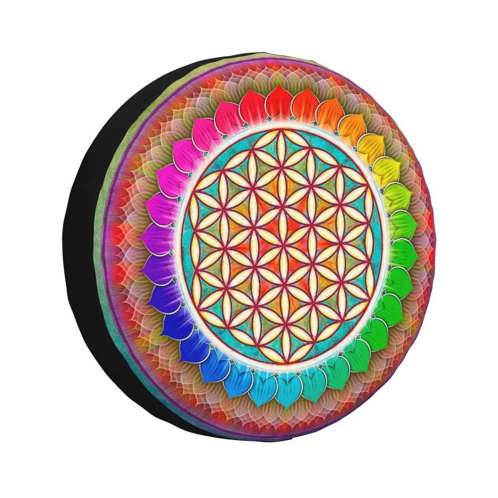 Flower Of Life Lotus Tire Cover 4WD 4x4 RV Sacred Geometry Mandala ...