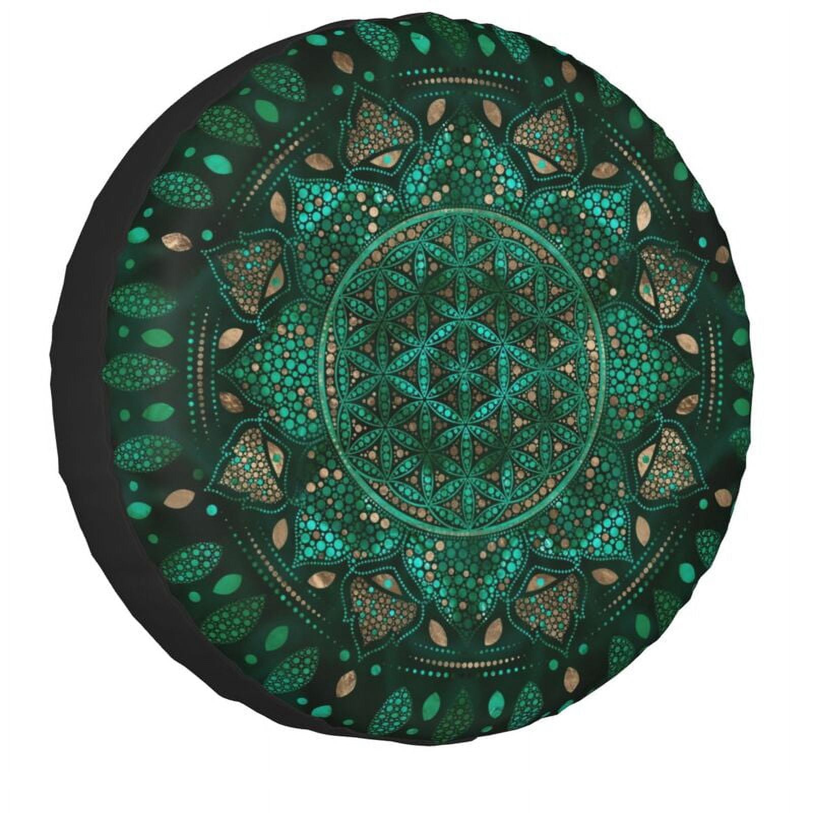 Flower Of Life Spare Tire Cover for Prado Pajero RV SUV Camper Mandala ...
