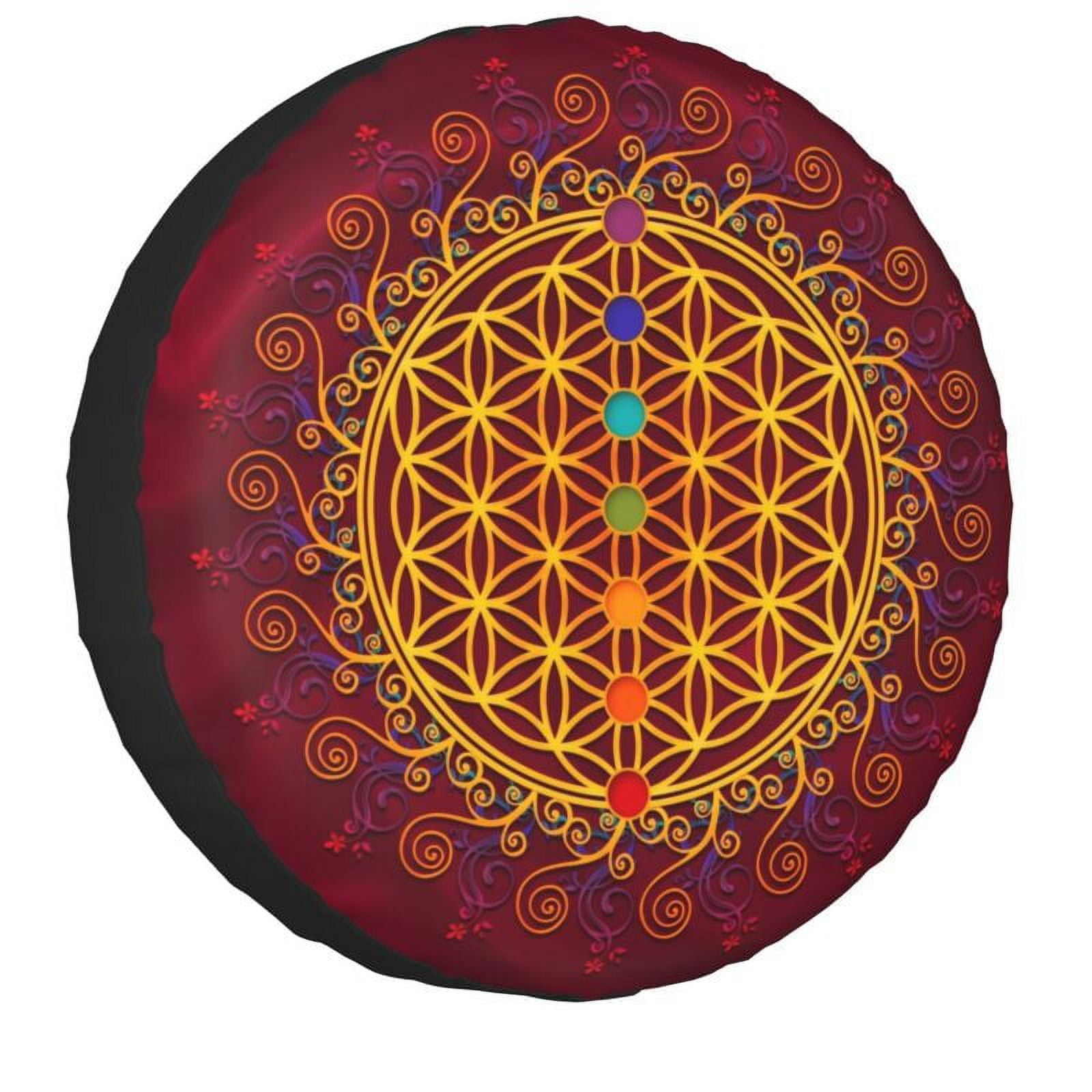 Flower Of Life Spare Wheel Tire Cover for Land Cruiser Prado Sacred ...