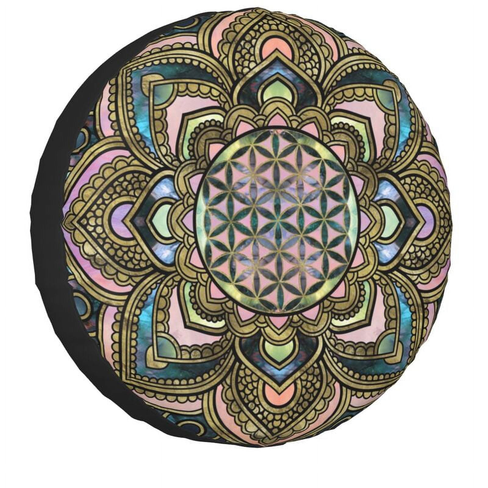 Flower Of Life Spare Wheel Tire Cover for Land Cruiser Prado Sacred ...