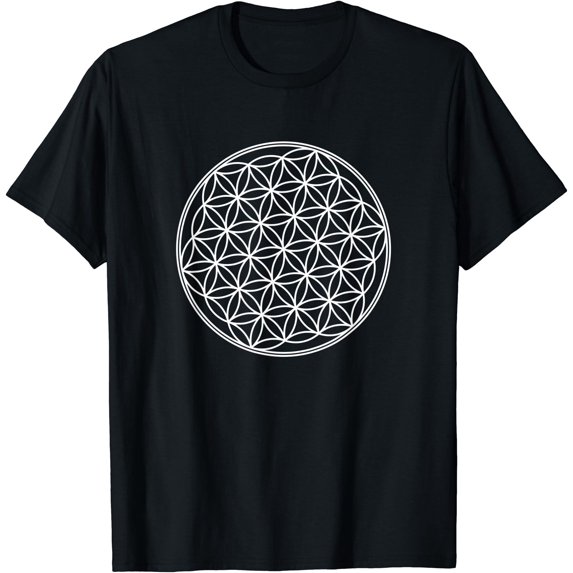 Flower Of Life Symbol: Sacred Geometry Cool Cycle Of Life T-Shirt, F988 ...