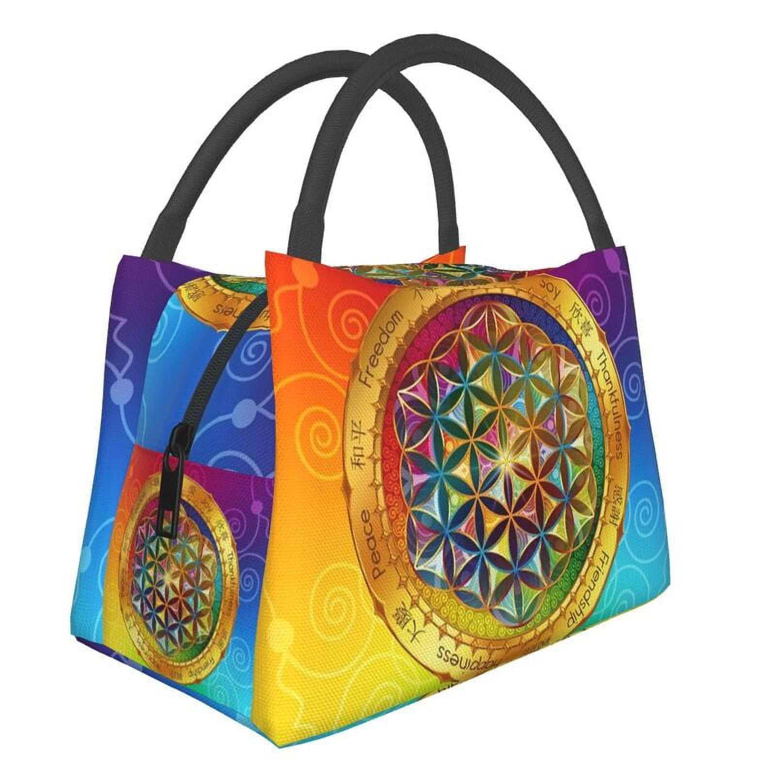 Flower Of Life Vintage Geometric Thermal Insulated Lunch Bags Women ...
