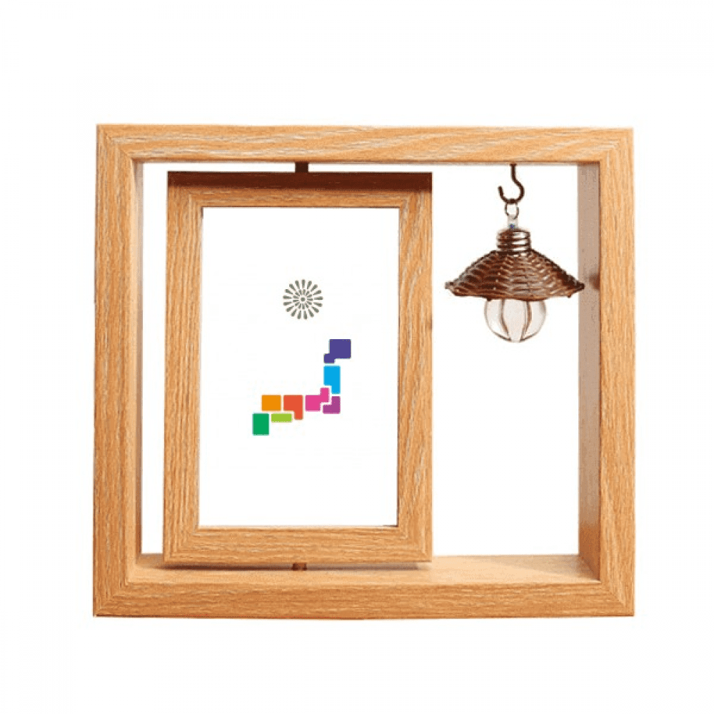 Flower Opening Hierarchy Map Japan Wooden Rotating Picture Photo Frame ...