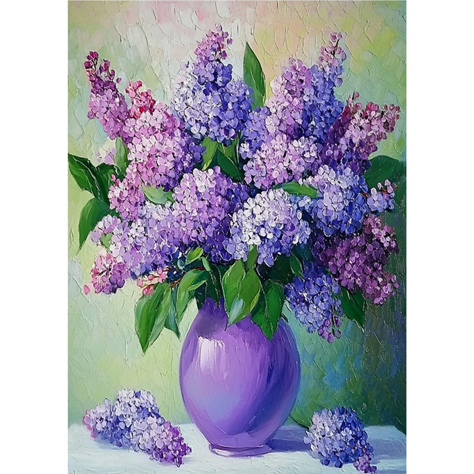 Flower Paint by Numbers for Adults, DIY Paint by Number Kits for Beginner on Canvas, Paint by ...