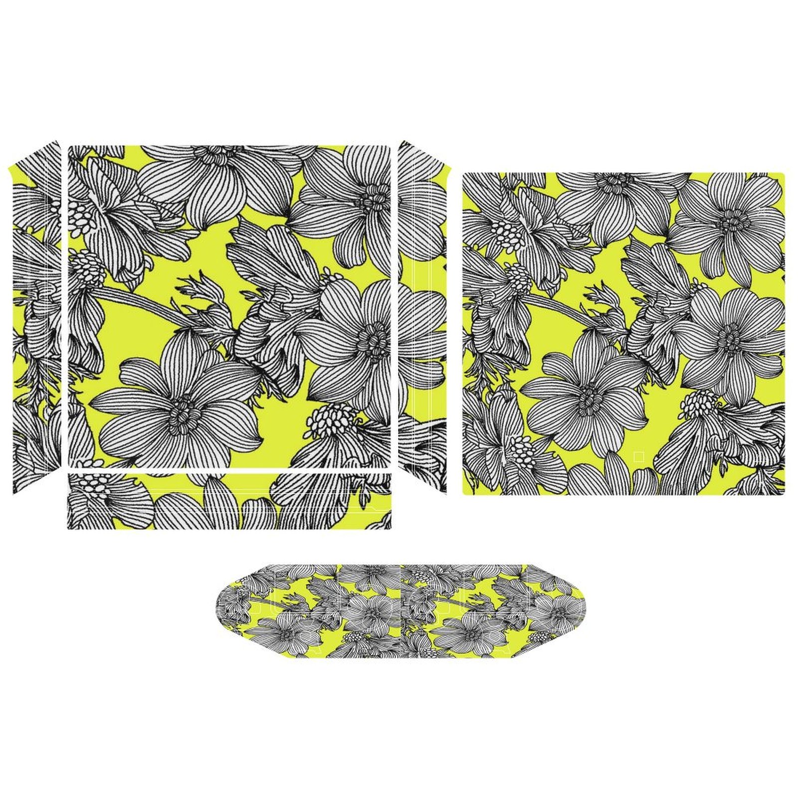 Flower Painting Dress PS4 Pro/PS4 Slim Skin Sticker For Console And ...