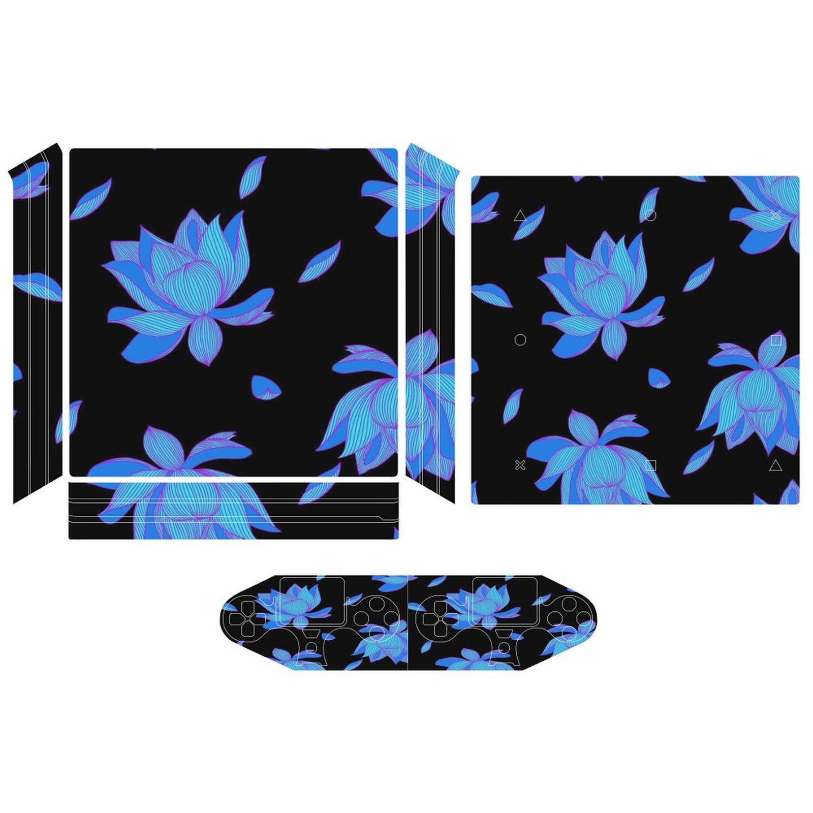 Flower Painting PS4 Pro/PS4 Slim Skin Sticker For Console And ...