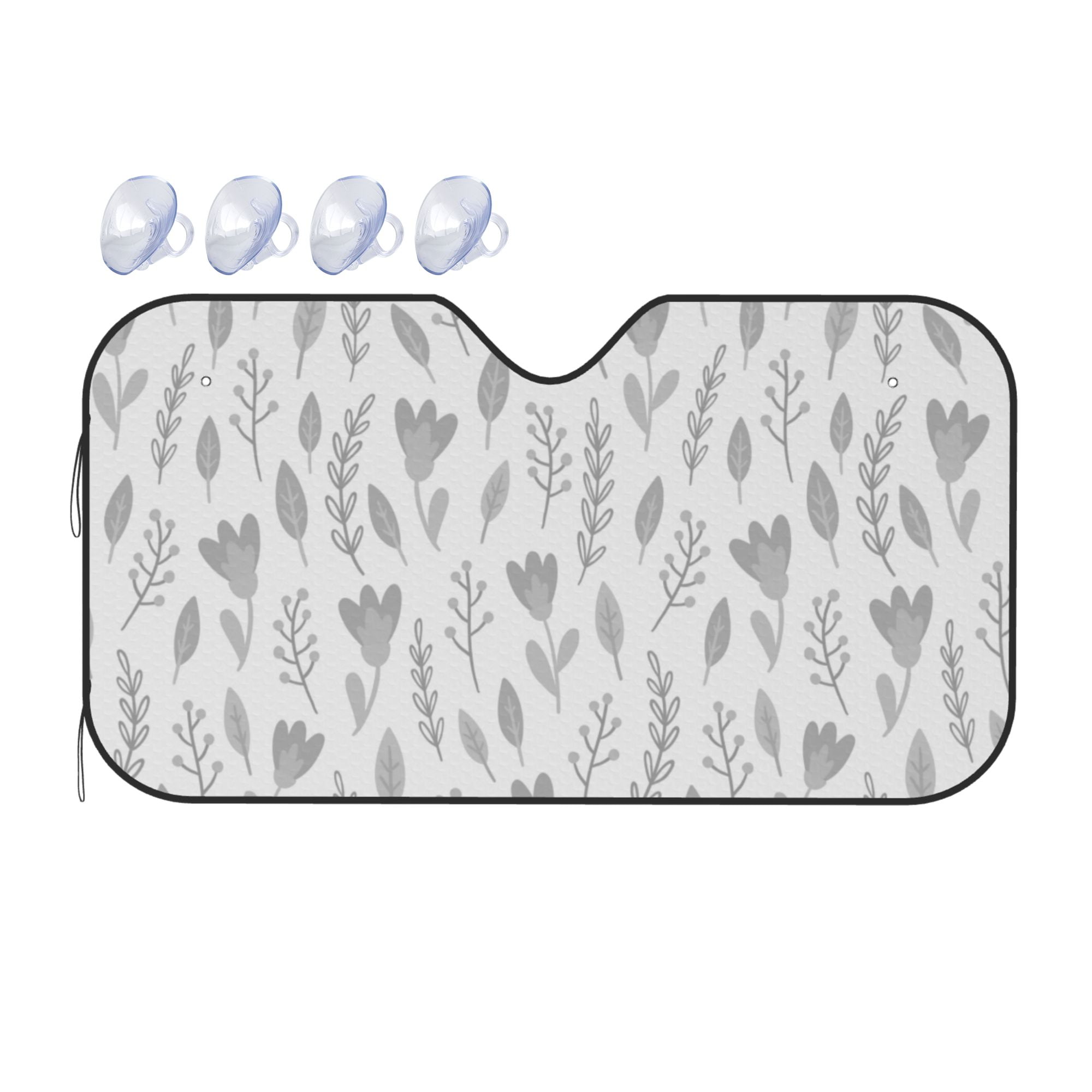Flower Pattern 1-Piece Car Front Window Sunshade-Foldable for Most ...