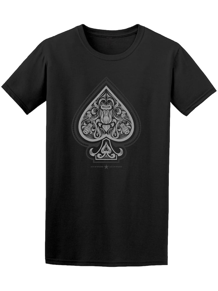 Flower Pattern Ace Of Spades Symbol T-Shirt - Image by Shutterstock ...