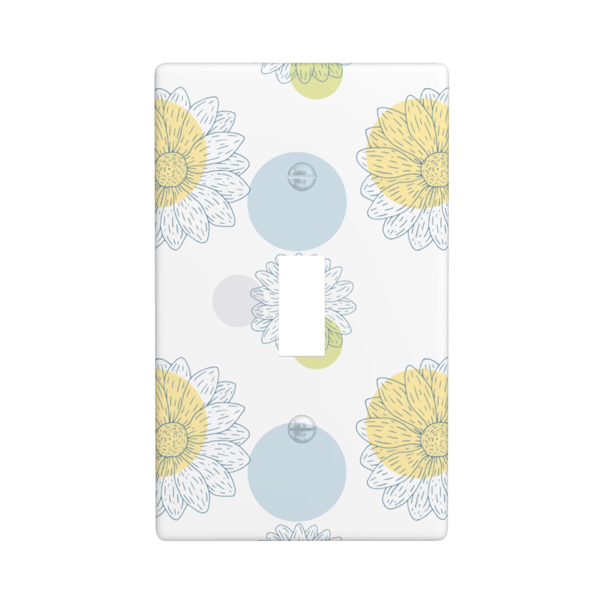 Flower Pattern Background Single Toggle Light Switch Plate Decorative ...