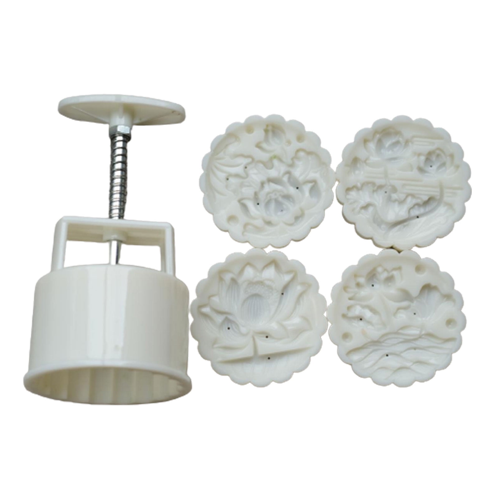 Flower Pattern Moon Cake Mold MidAutumn Festival Mooncake Makers Cookie ...