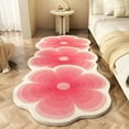 Flower Pattern Non-Slip Washable Rug – Rubber-Backed Indoor/Outdoor Mat ...