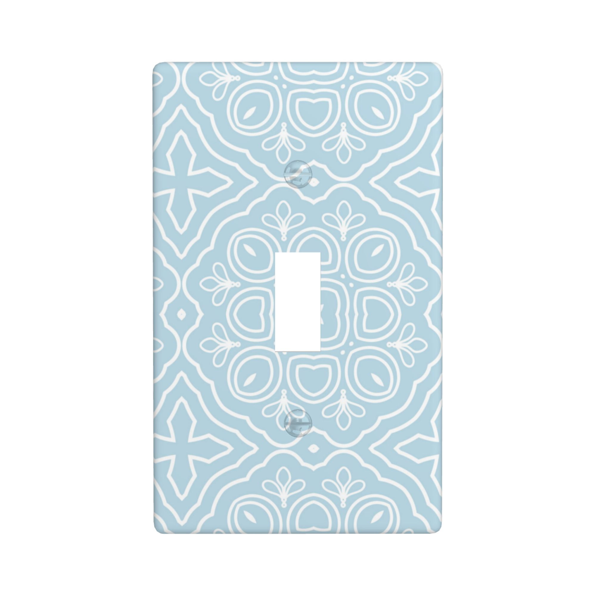 Flower Pattern Single Toggle Light Switch Plate Decorative Wall Plate ...