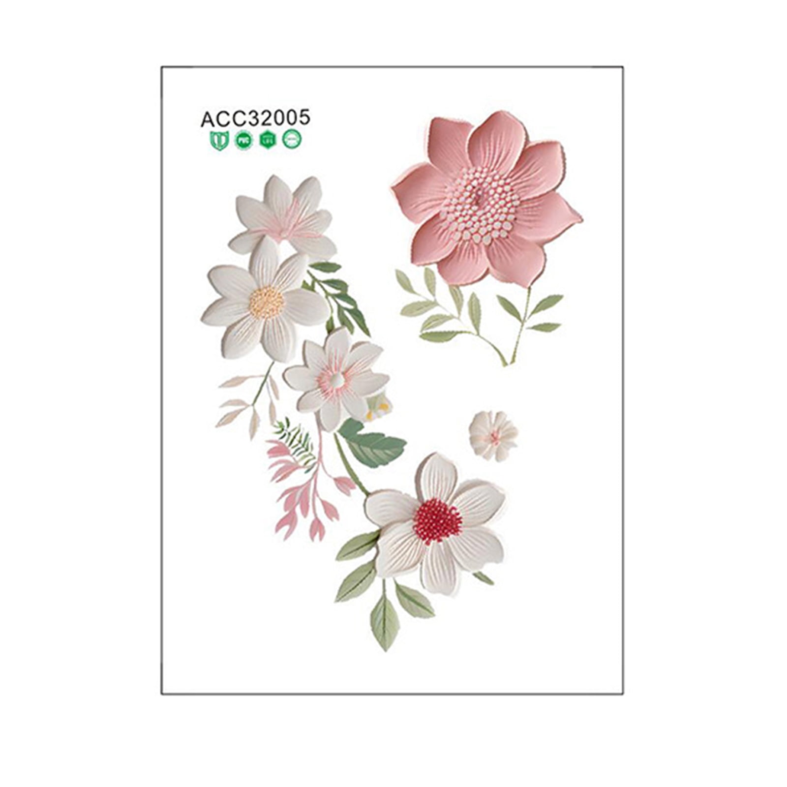 Flower Pattern Wall Sticker Waterproof Light Switches Sticker for Home ...